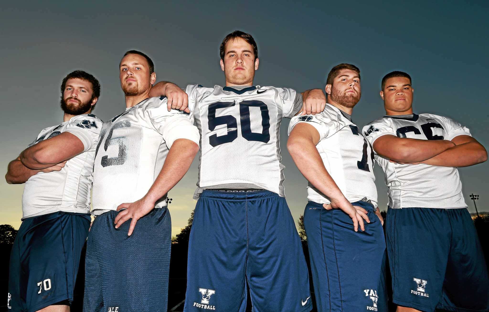 Yale offensive line pulling its weight