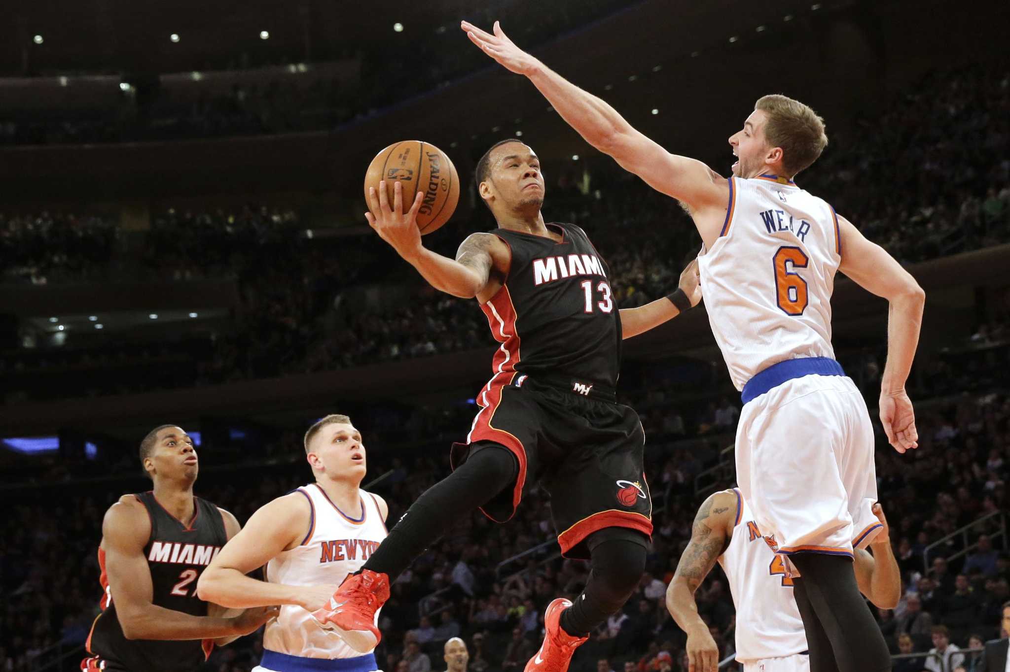 Without Bosh, Dragic, Heat still rout Knicks