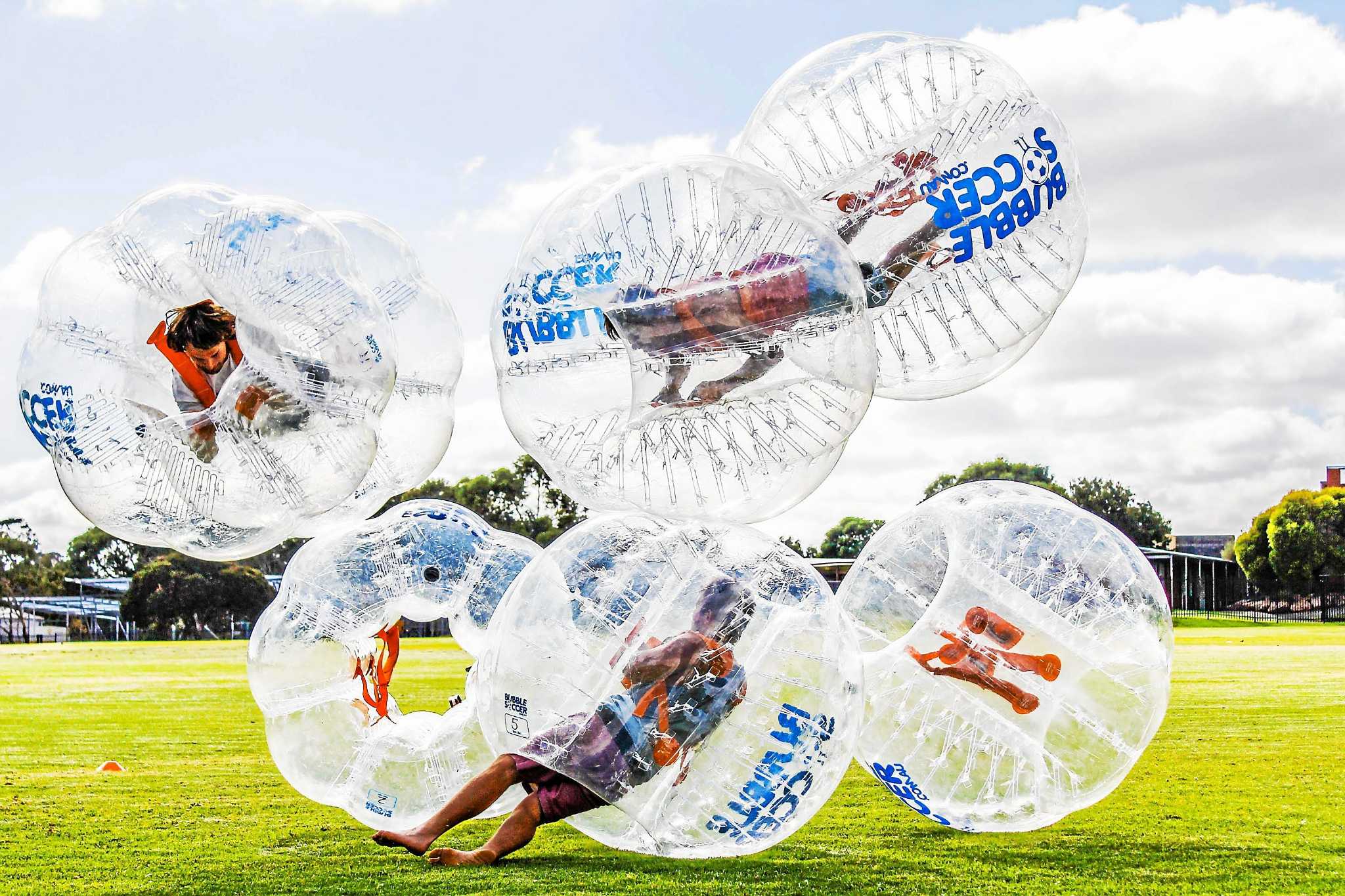 Middletown police, firefighters face off in Knockerball challenge