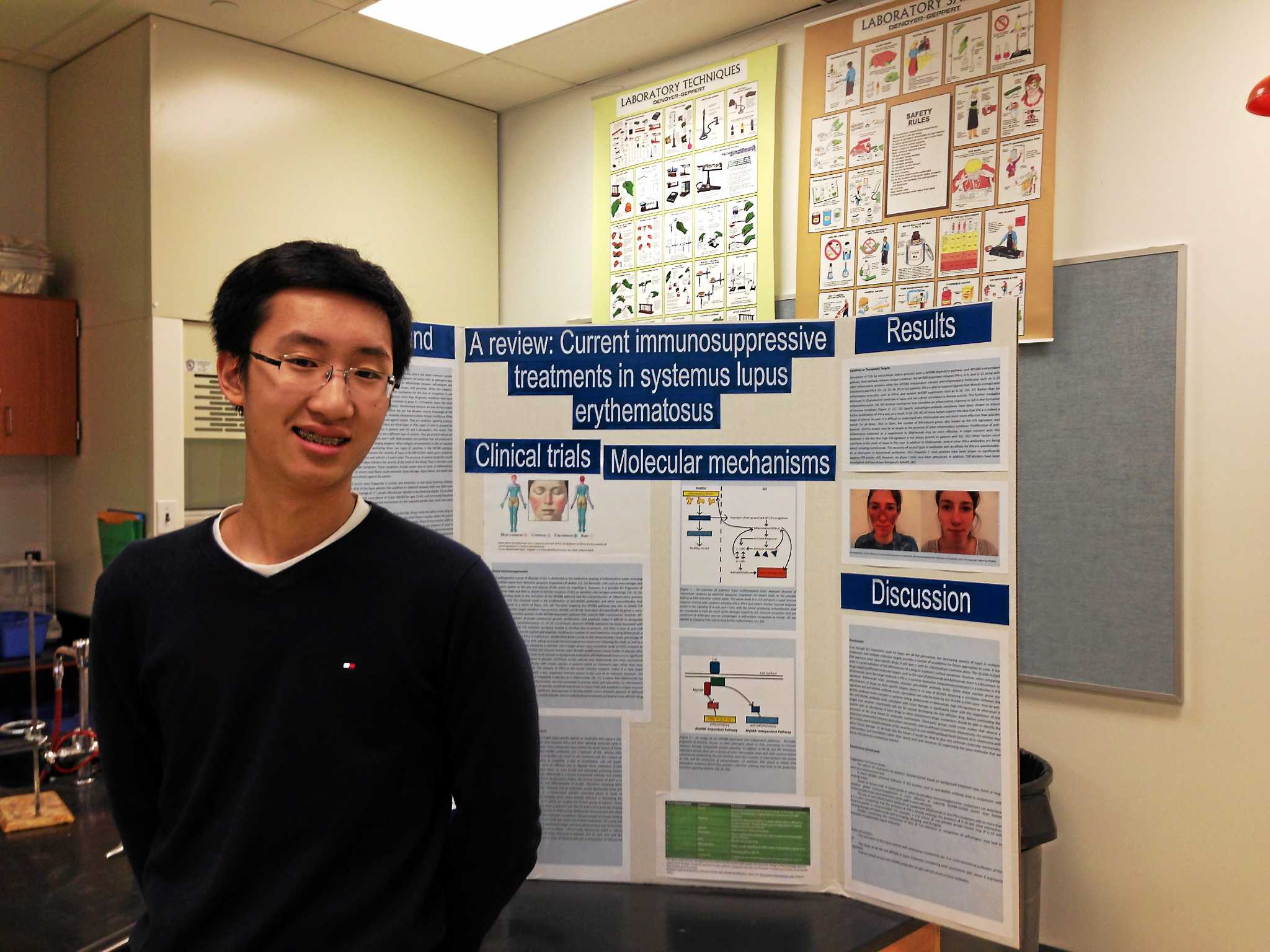MHS senior’s lupus research takes 3rd place at Connecticut Science Fair