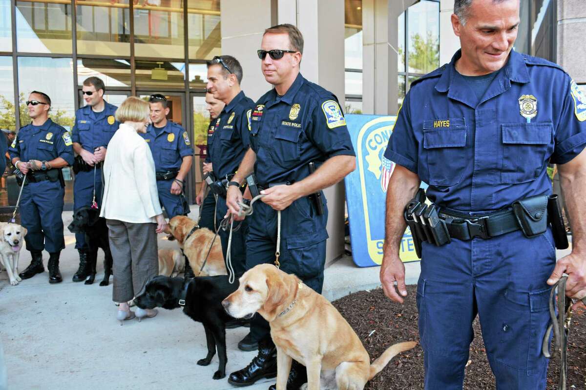 Connecticut State Police dedicate memorial to canine partners