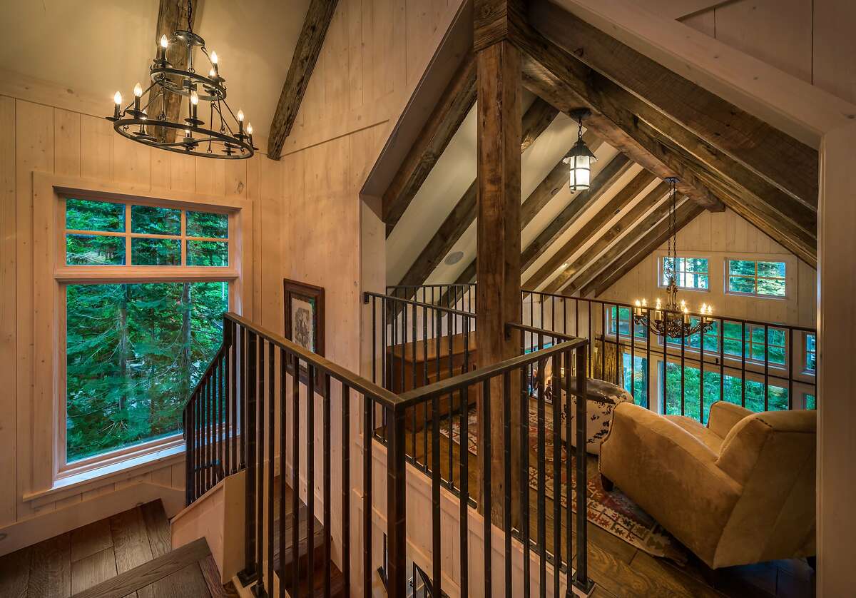 Luxurious cabin in mountains of Lake Tahoe features reclaimed timber