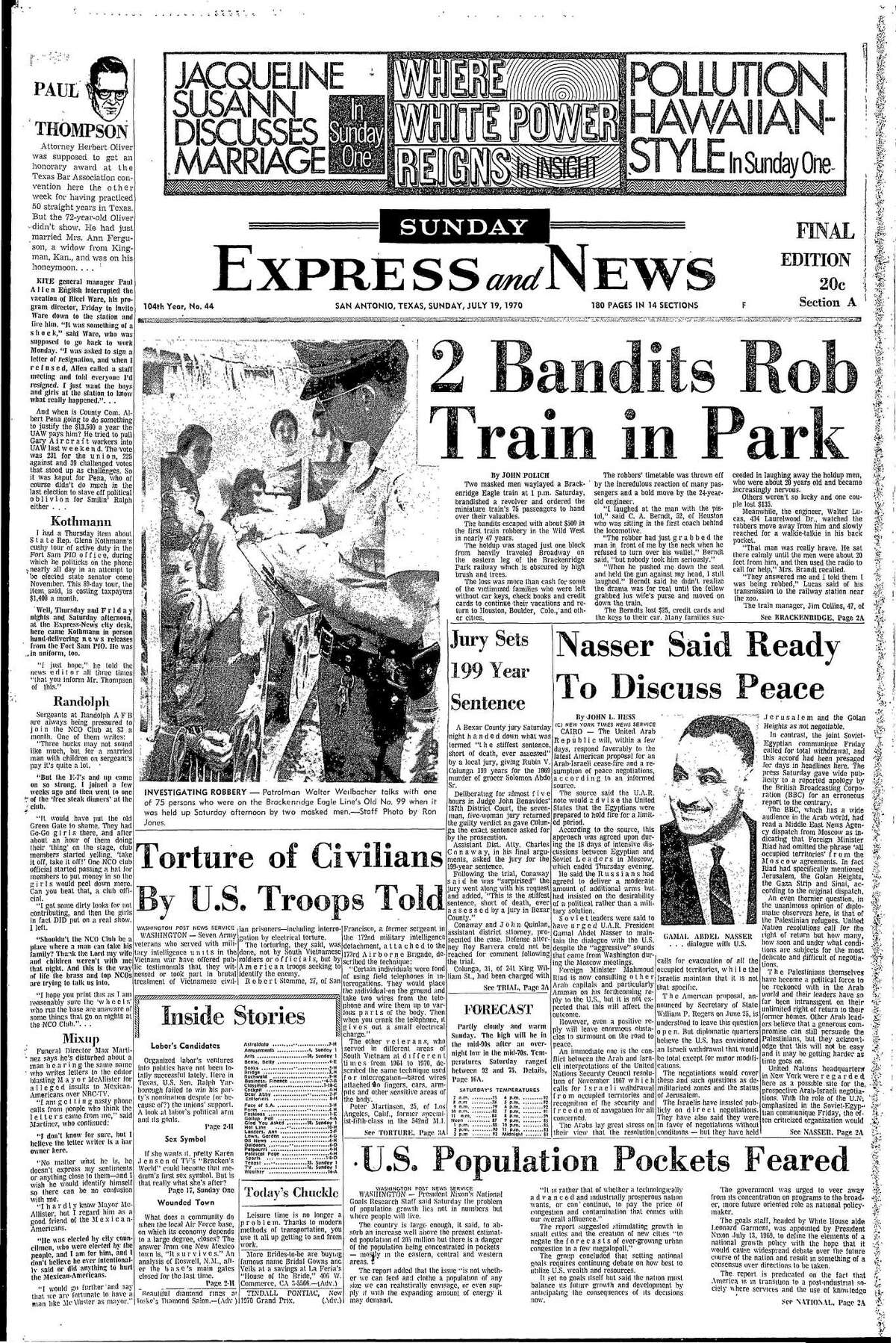 Nearly 50 years later, Brackenridge Eagle train robbery is still famous