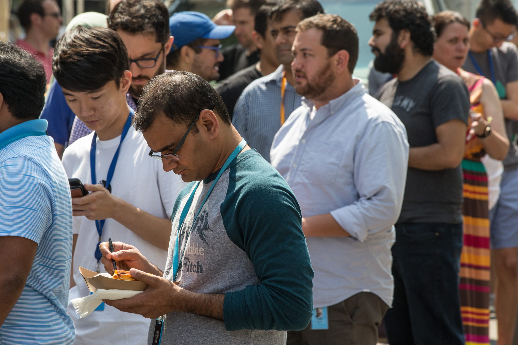 'How long have you been with Amazon?' The answer's on the badge