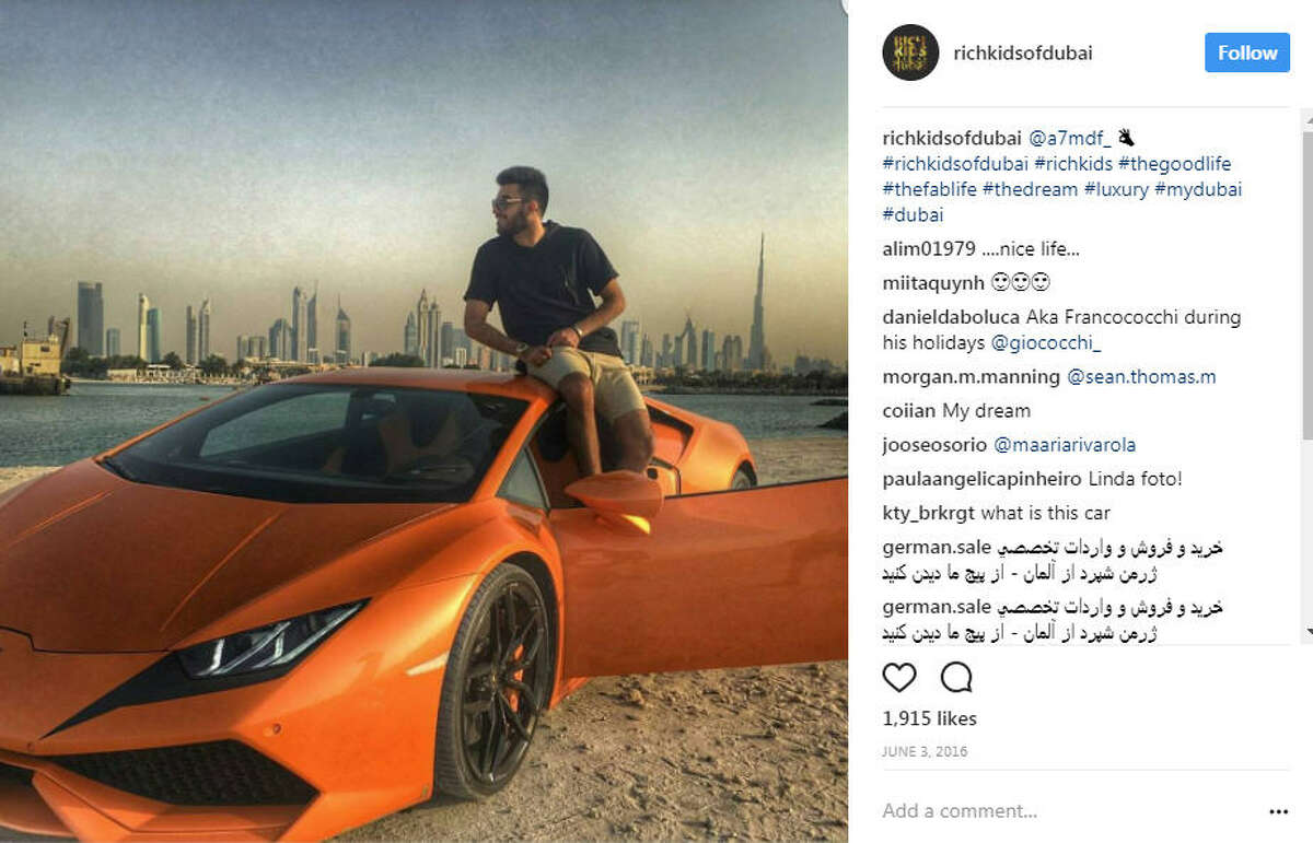 Rich Kids of Dubai Instagram account confirms the city looks luxurious