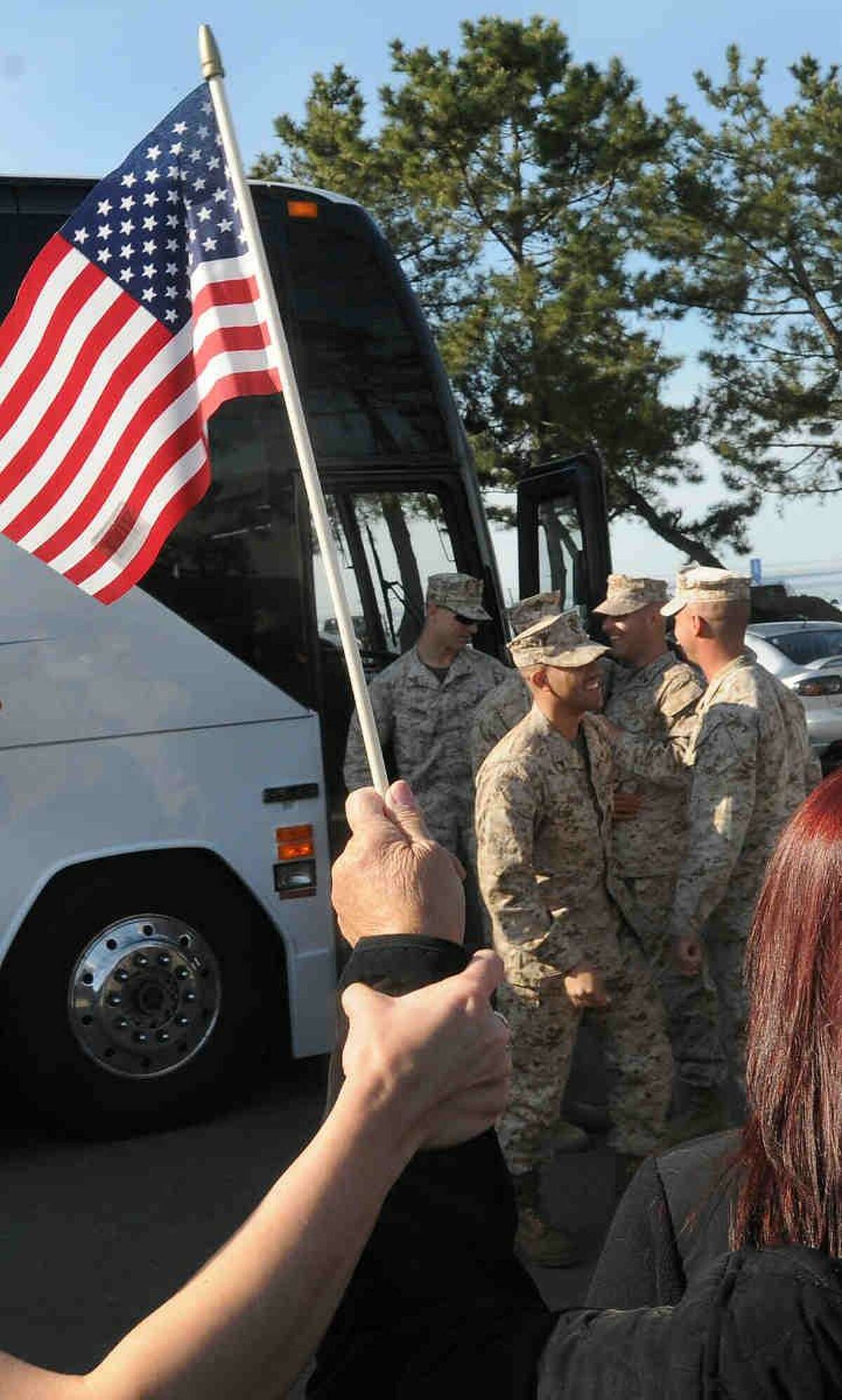 U.S. Marines return from Afghanistan to loving arms in New Haven (photos)