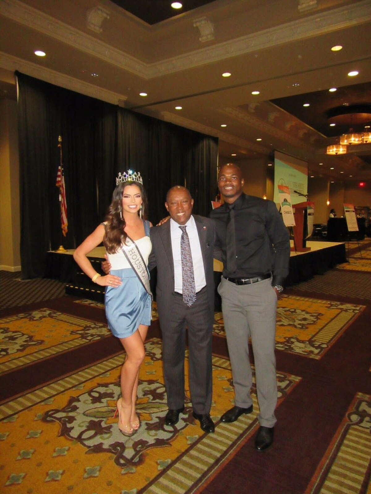 Miss Texas, Houston real estate mogul Logan Lester, throws out first ...