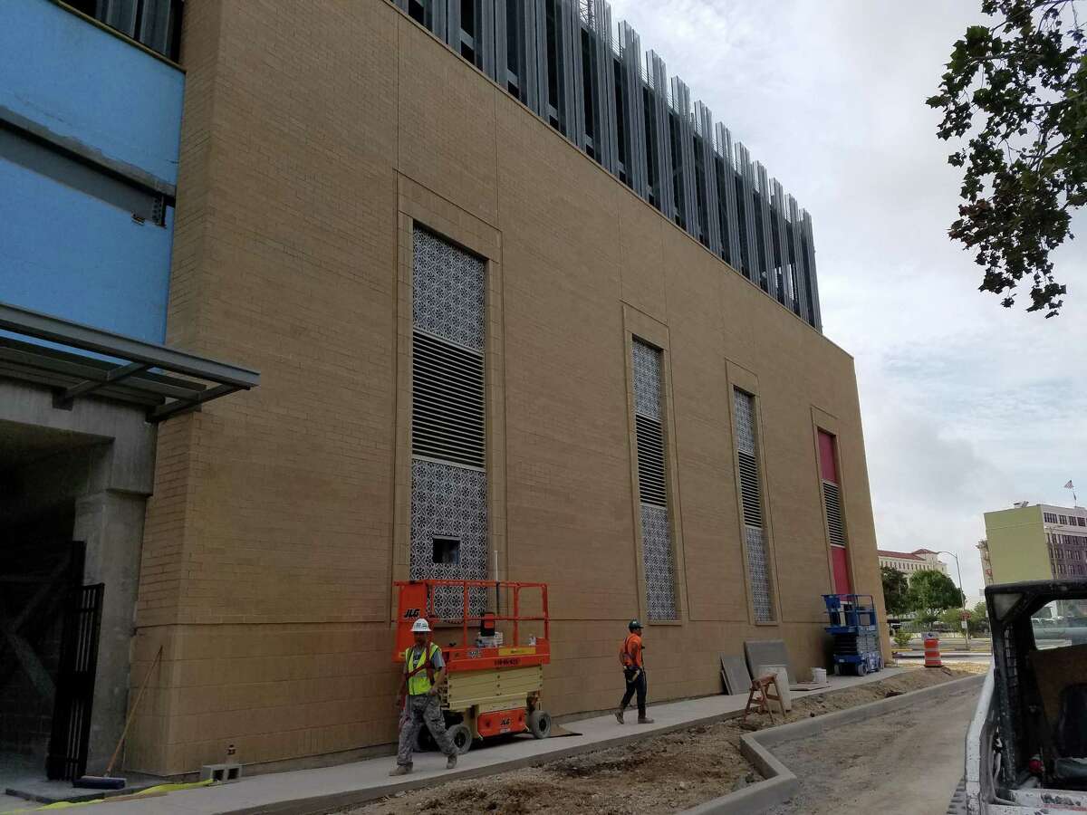 Tobin Center parking garage nearing end of construction
