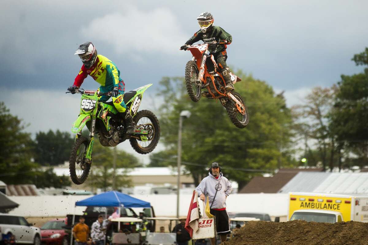 Motocross competition during Midland County Fair 2017
