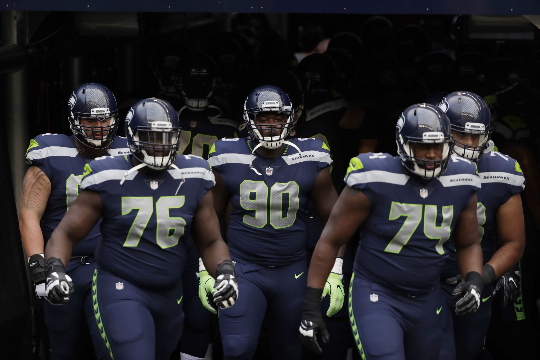 How does Seahawks' O-line look at this point in free agency?