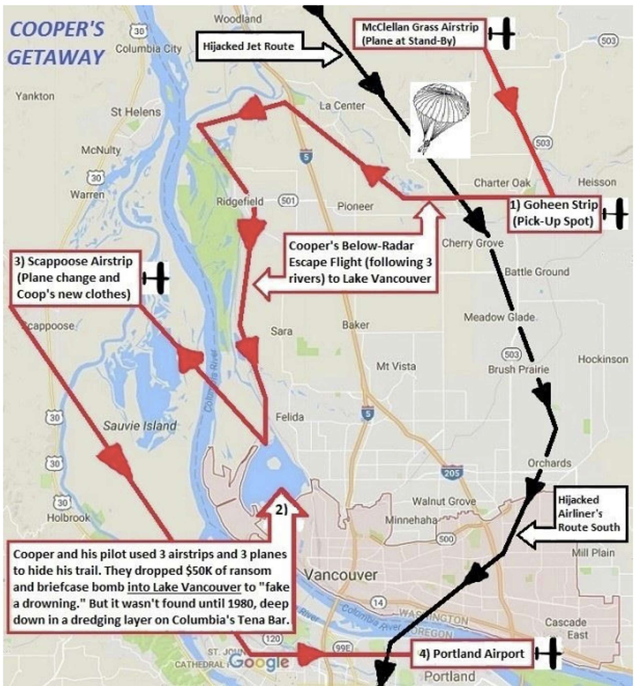 D.B. Cooper: More new evidence of parachute believed found