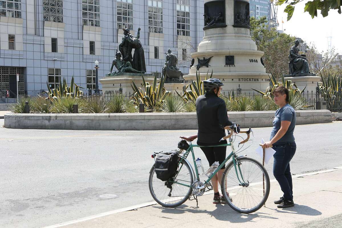 ‘Racist’ statue of subjugated American Indian on way to removal from Civic Center