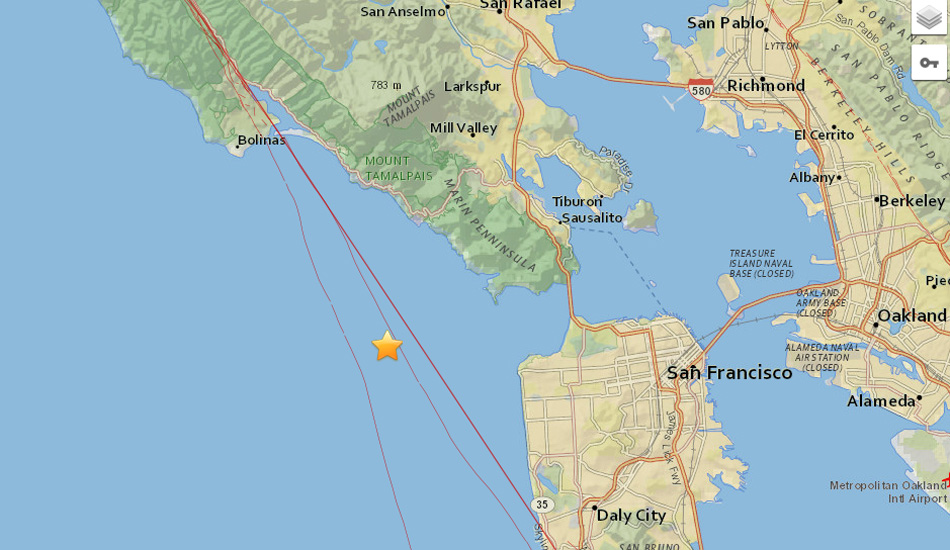 Magnitude 3.2 earthquake strikes off the San Francisco coast