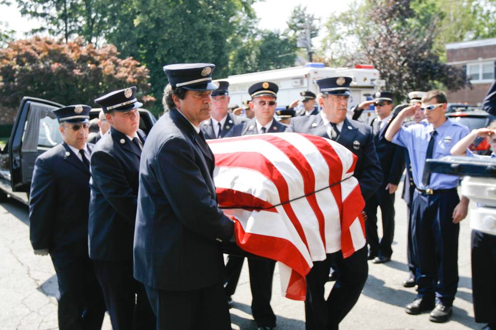 Friends say goodbye to longtime Old Greenwich firefighter