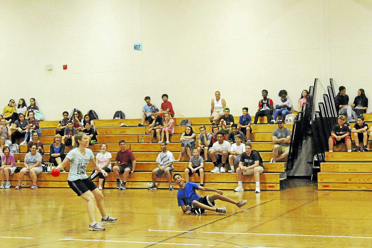 Torrington Middle School plays dodgeball, good sport in the face of pie ...