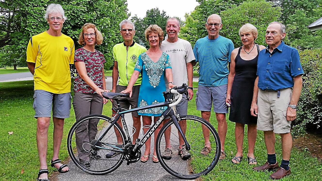 Heritage Ride riders discuss national bike trail during stop in Cornwall