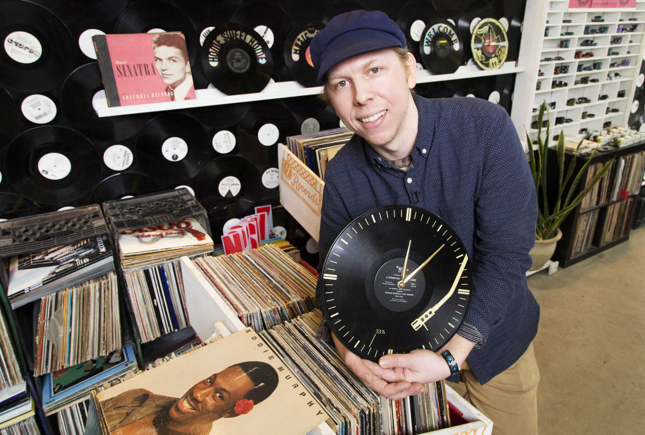 A NEW SPIN: Recycling records for novelties turns vinyl into art