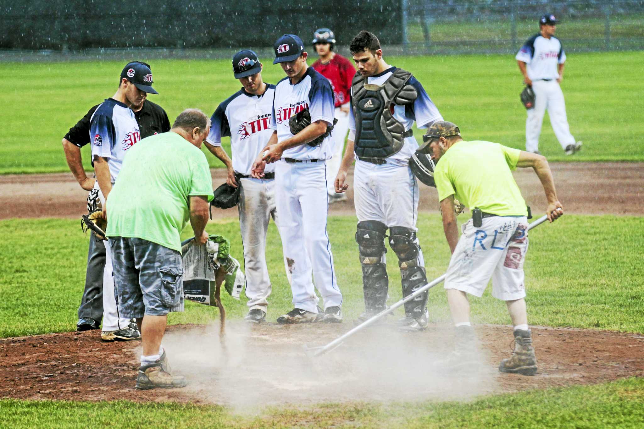 A Torrington Titans rainout stops a baseball flood against the Nashua ...