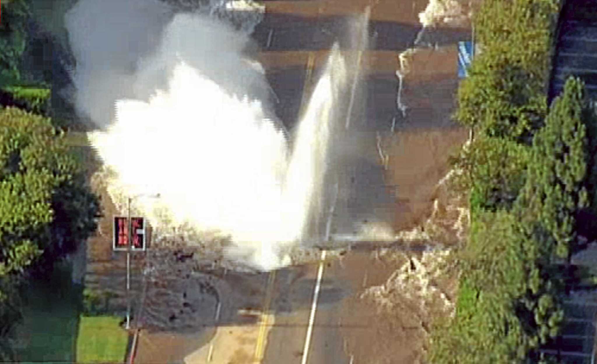 Broken water main floods UCLA; 5 people rescued