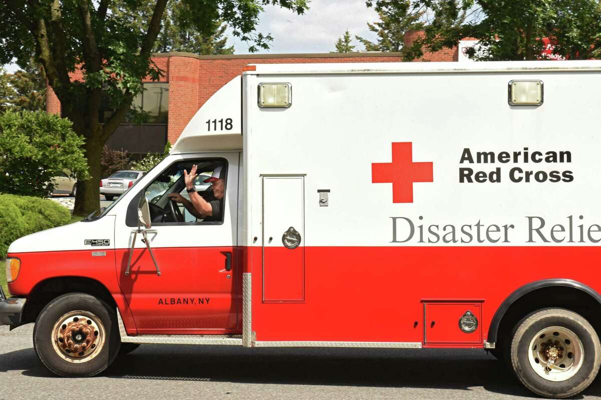 Albany Red Cross truck heading south to assist with storm efforts