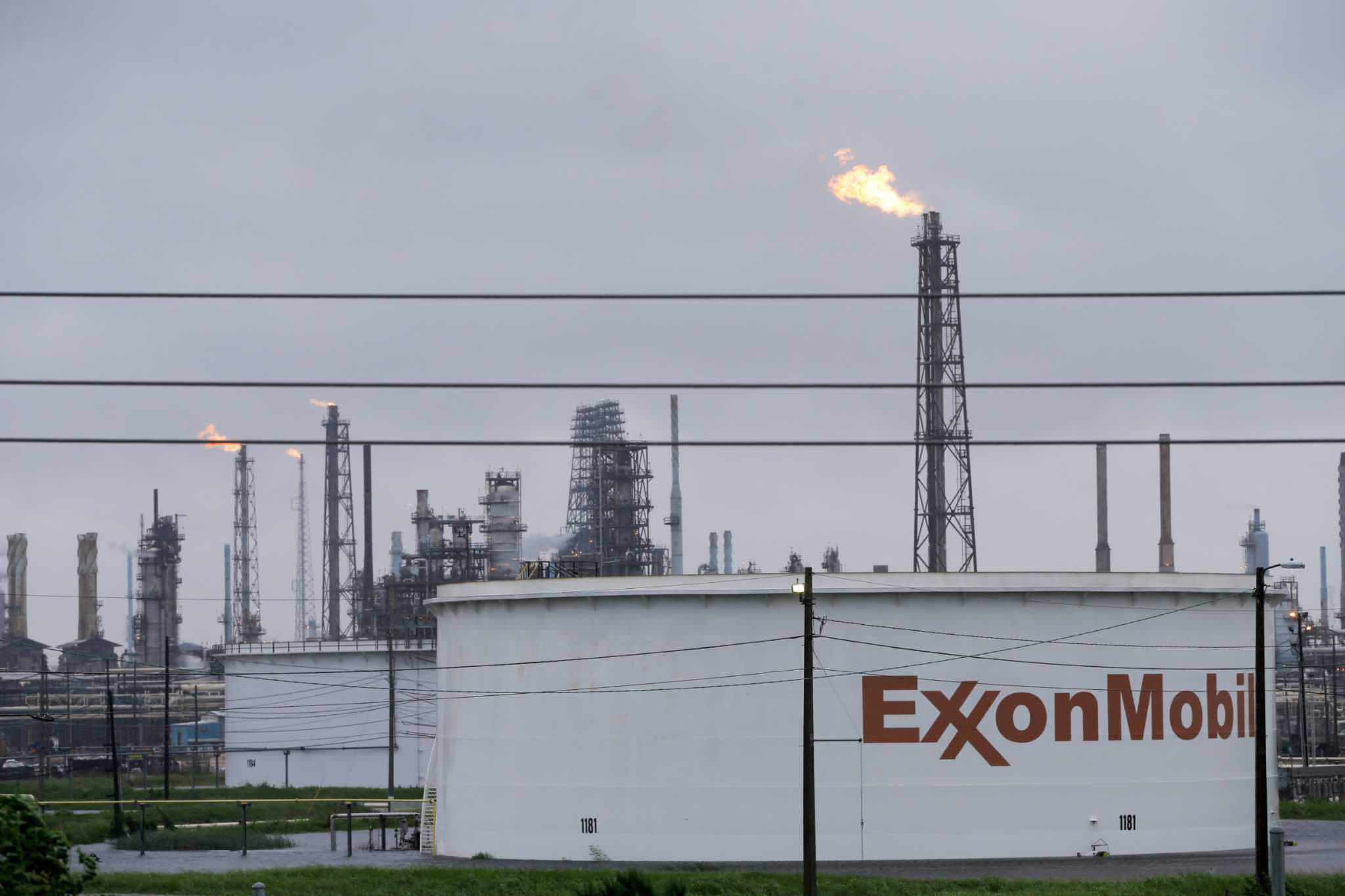 Exxon Mobil says partially collapsed storage tank isn't a threat