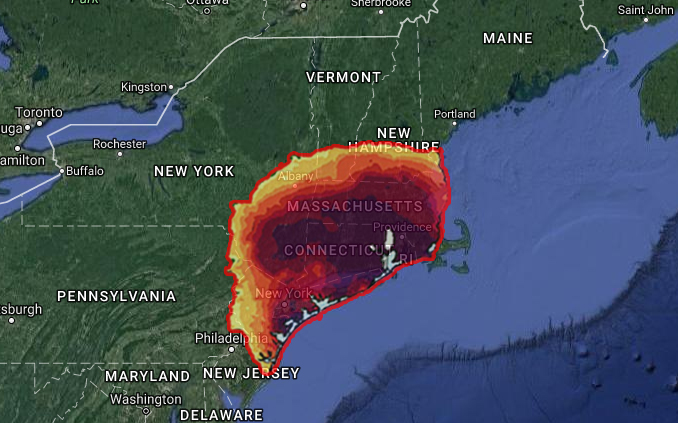 Maps show what Harvey's impact would look like in other U.S. states