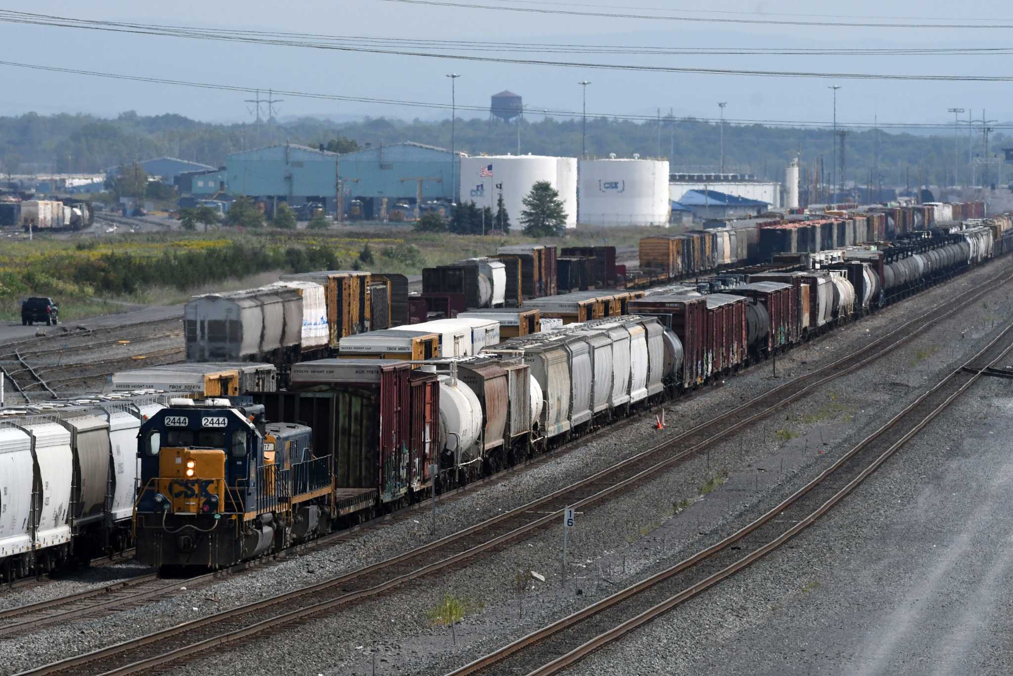 CSX train tips, spills 2,100 gallons of diesel fuel in Selkirk