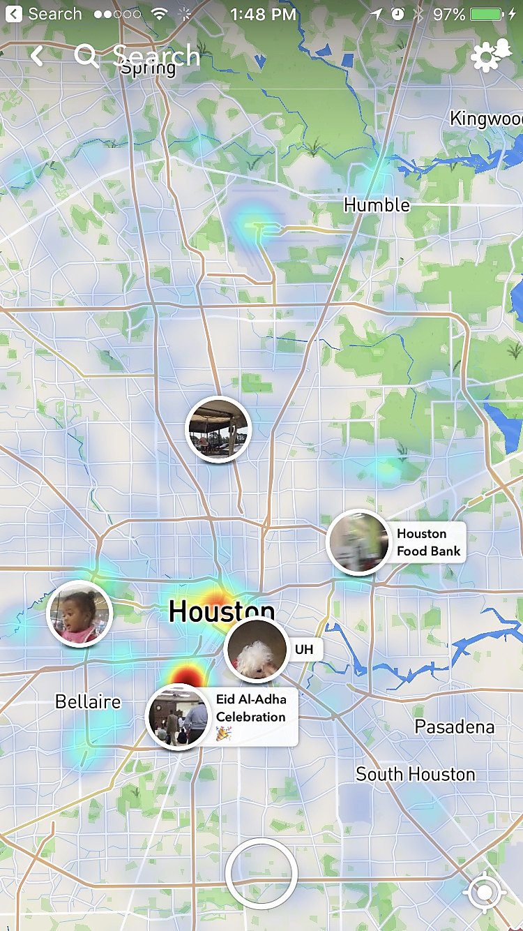 Harvey helps Snap Maps go from really creepy to really useful
