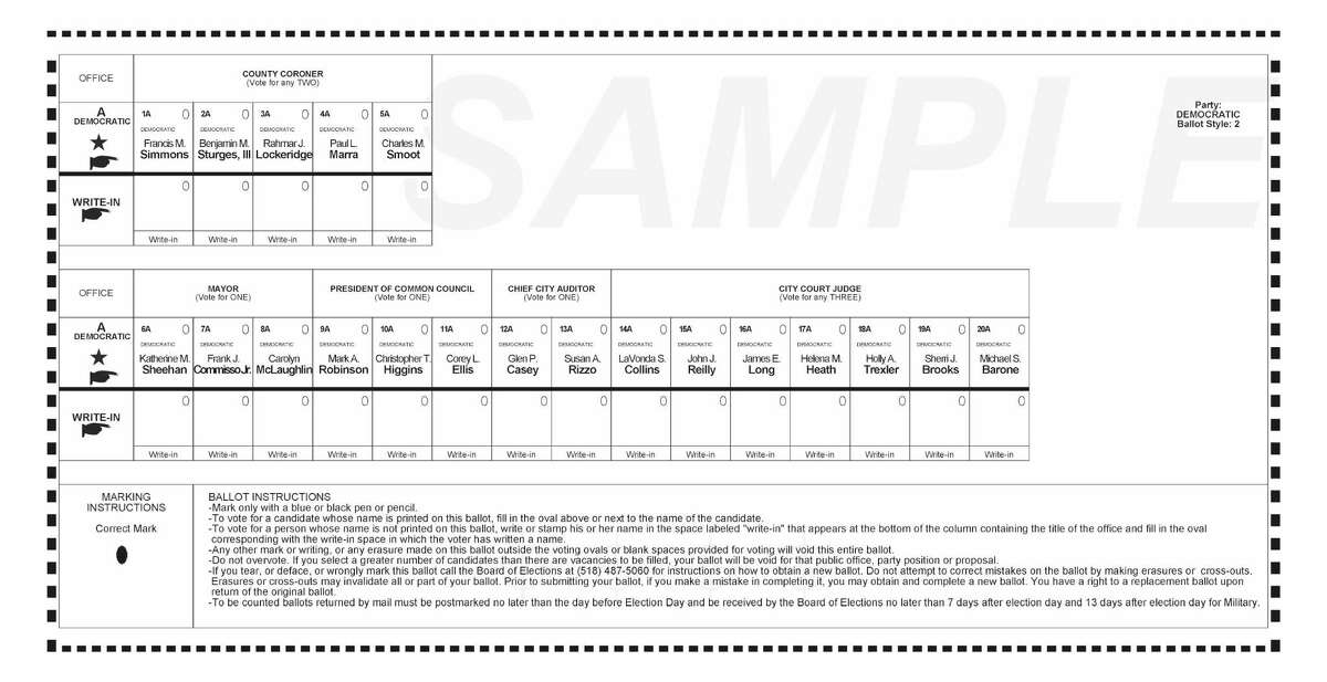 Sample ballots in the September primary