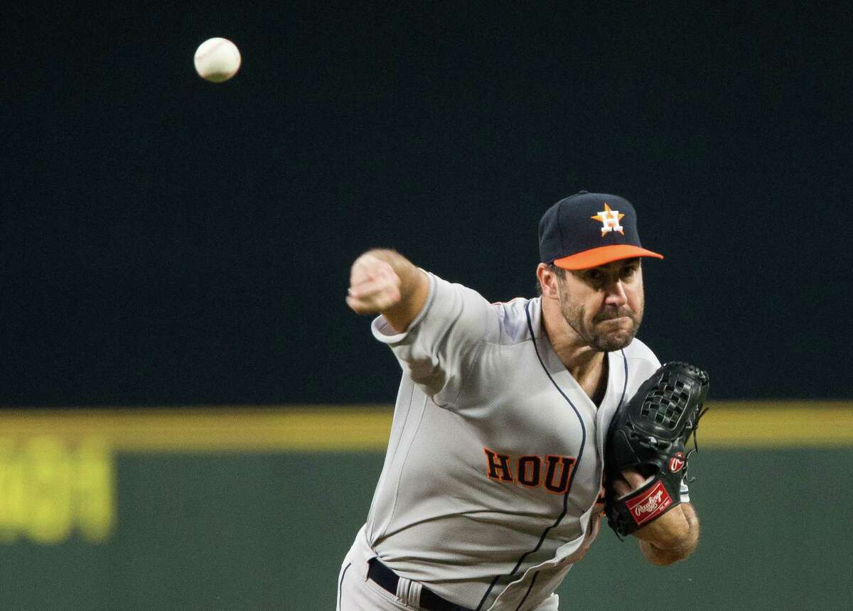 Justin Verlander saves his fastest pitch for his last in Astros' debut