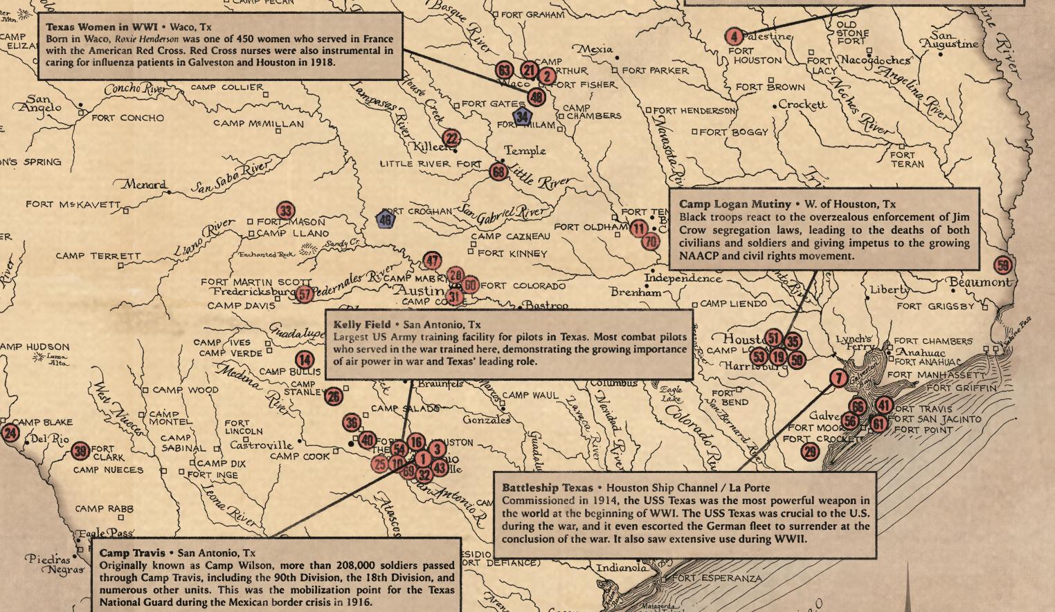 Texas and the Great War — a new map at the GLO
