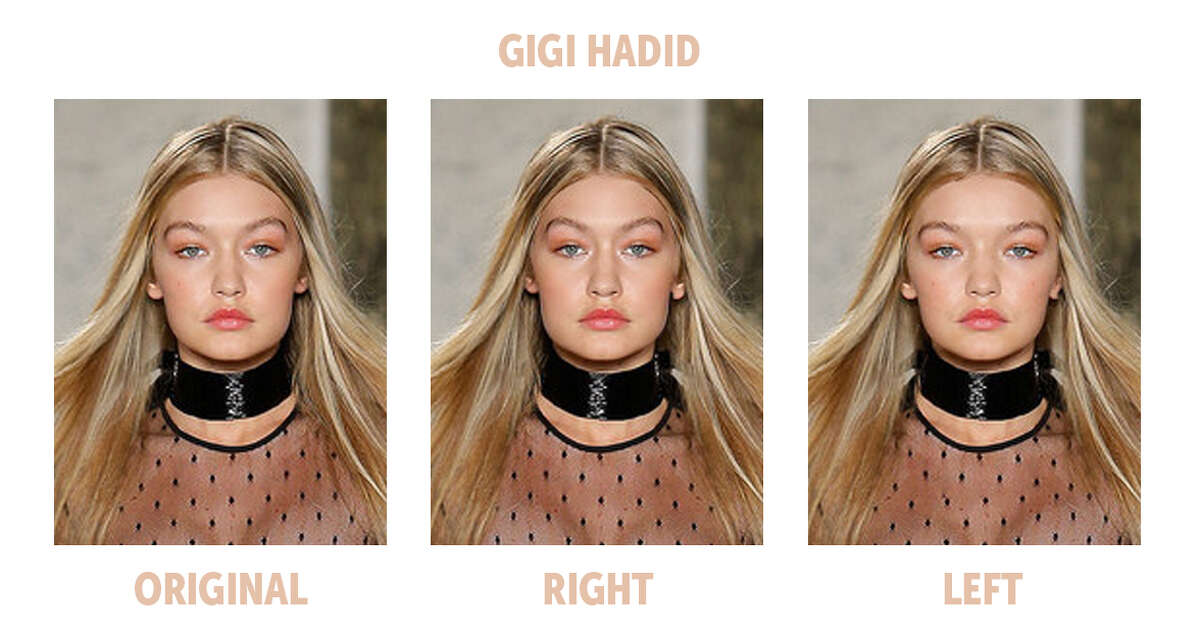 Side-by-side comparison: Models with the most symmetrical faces