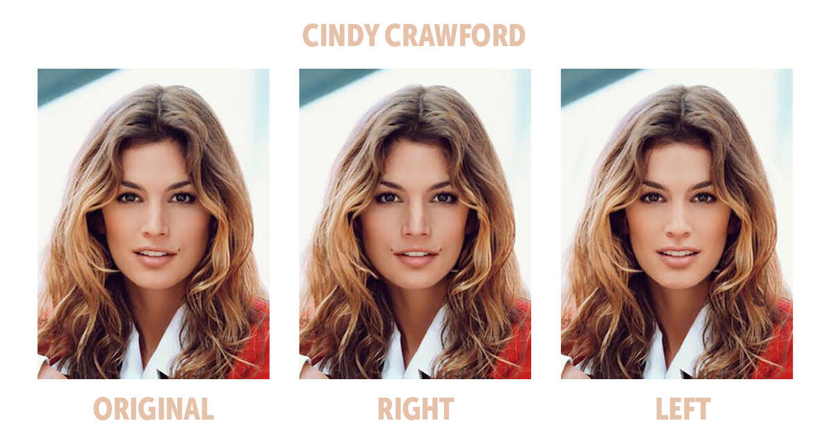 Side-by-side photos show which models have the most symmetrical faces ...