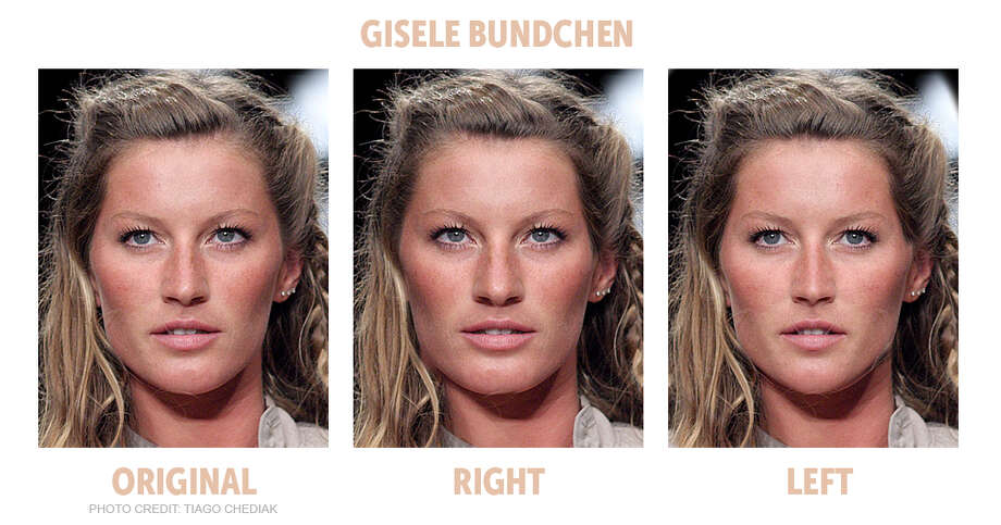 Side-by-side photos show which models have the most symmetrical faces ...