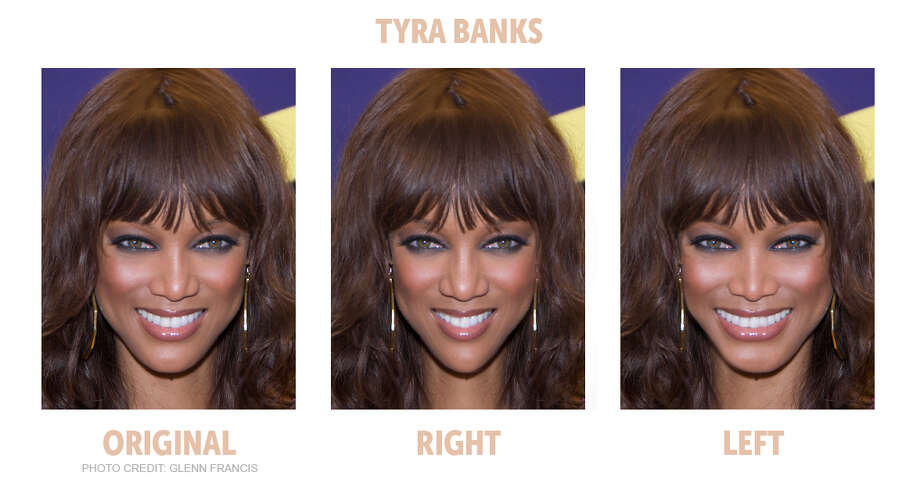 Side-by-side photos show which models have the most symmetrical faces ...