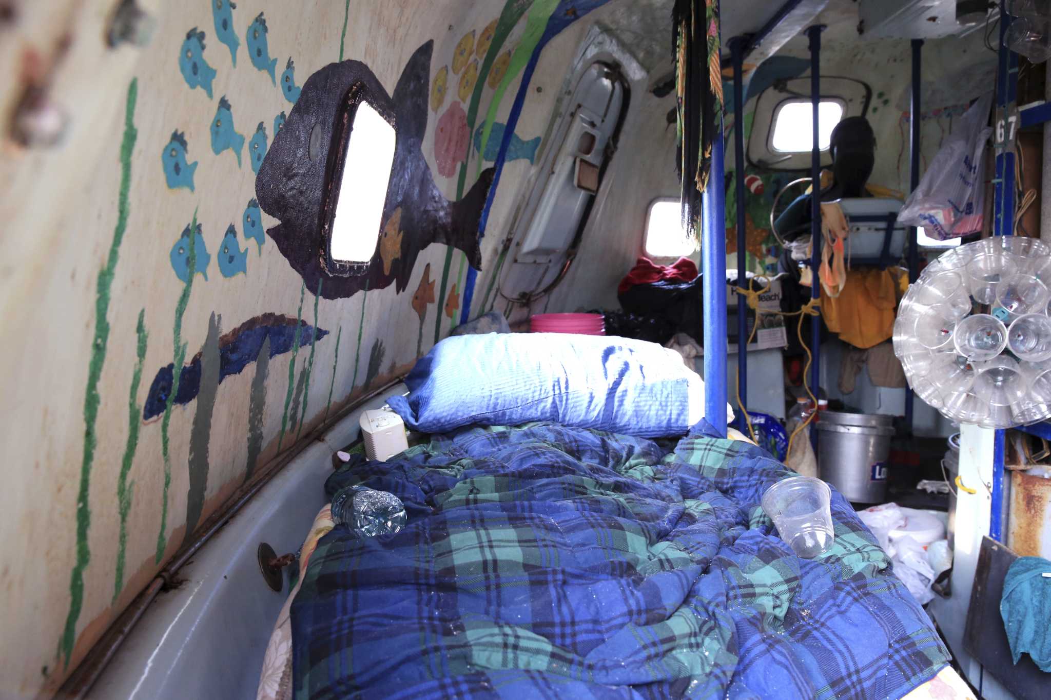 Photos: 3 Texans rode out Hurricane Harvey in a survival pod on the beach