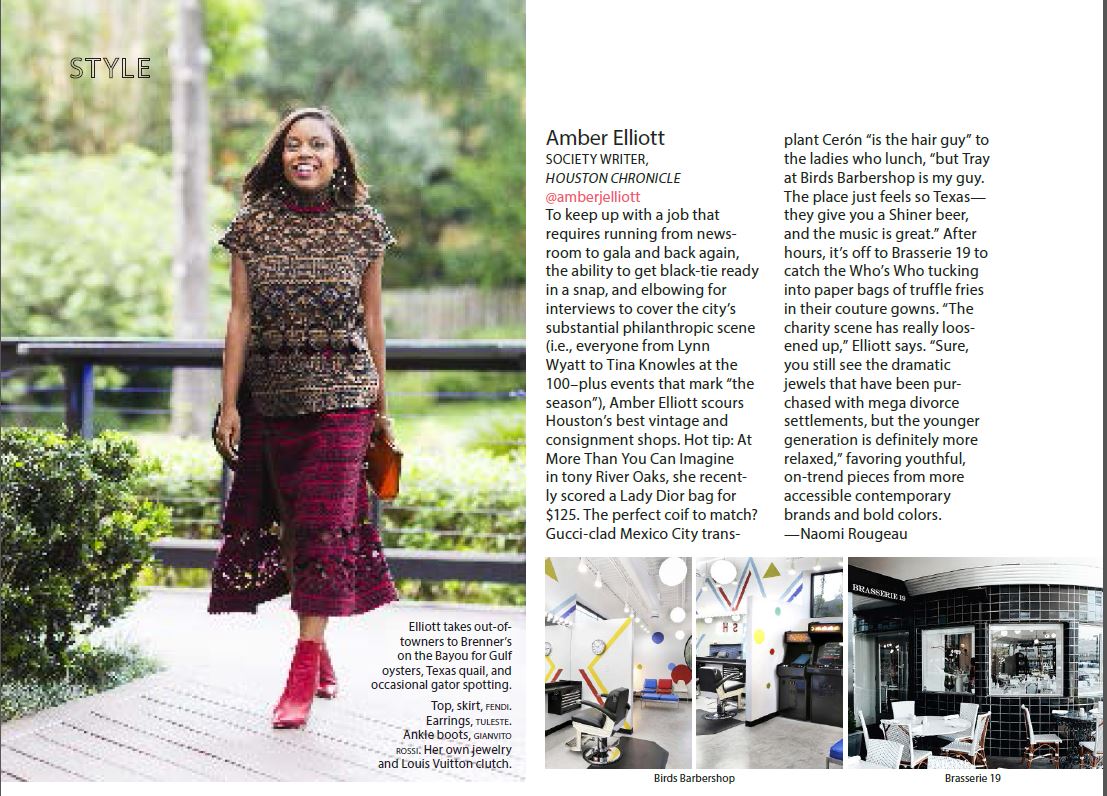 Chron society writer Amber Elliott wows in Elle