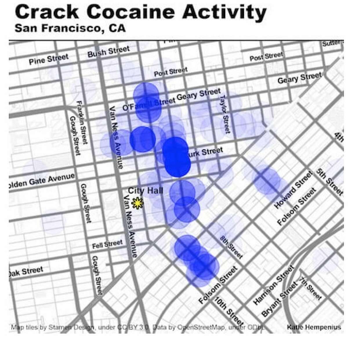 San Francisco's worst street corners for hard-core drug trafficking