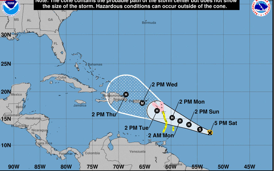 Tropical Storm Maria forms in the Atlantic