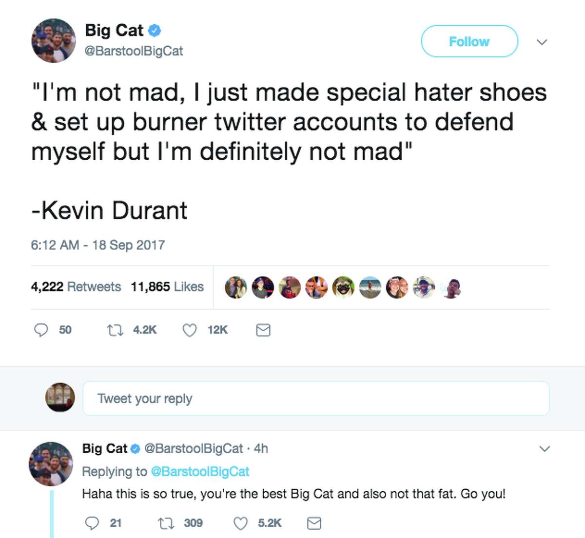 Kevin Durant blames grogginess for controversial tweets