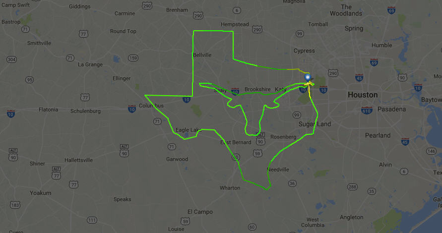 University of Texas superfan takes to the sky to pay tribute to the ...