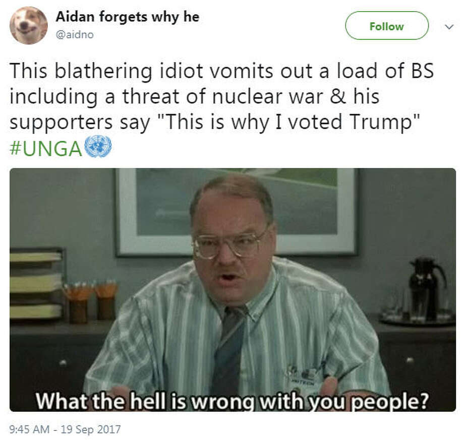 United Nations General Assembly 2017 memes during Trump's speech - Chron