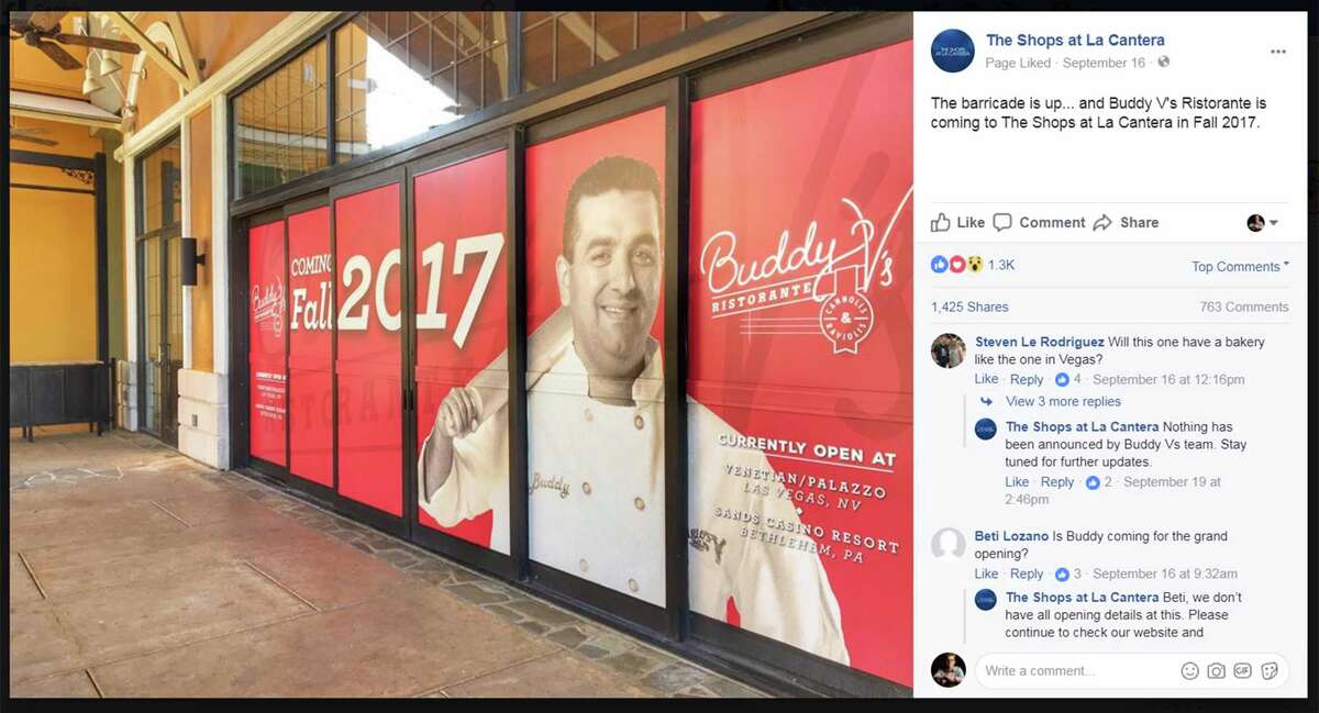 Buddy V’s sets opening date for new S.A. location
