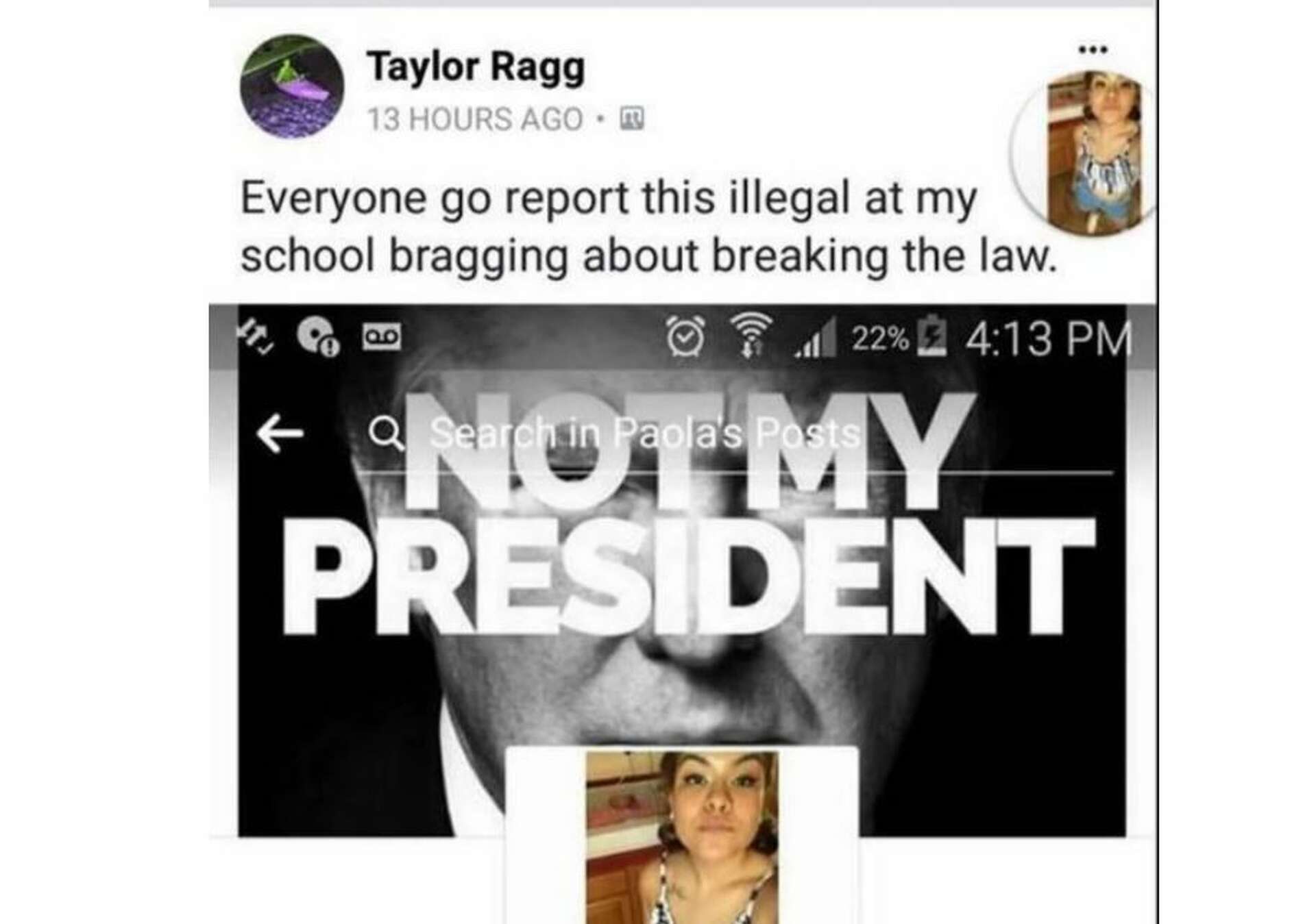 College student pushes for his classmate's deportation