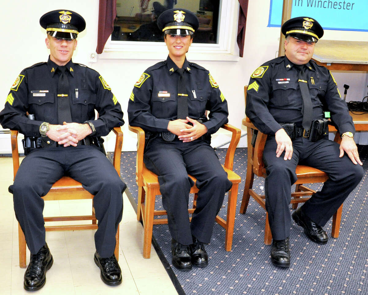Photos: 3 new police sergeants sworn in at Winchester PD