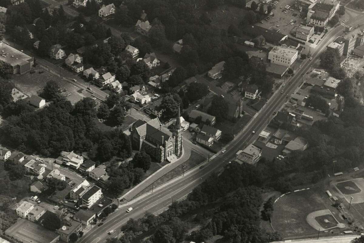 Photos of Main Street in Winsted, then and now