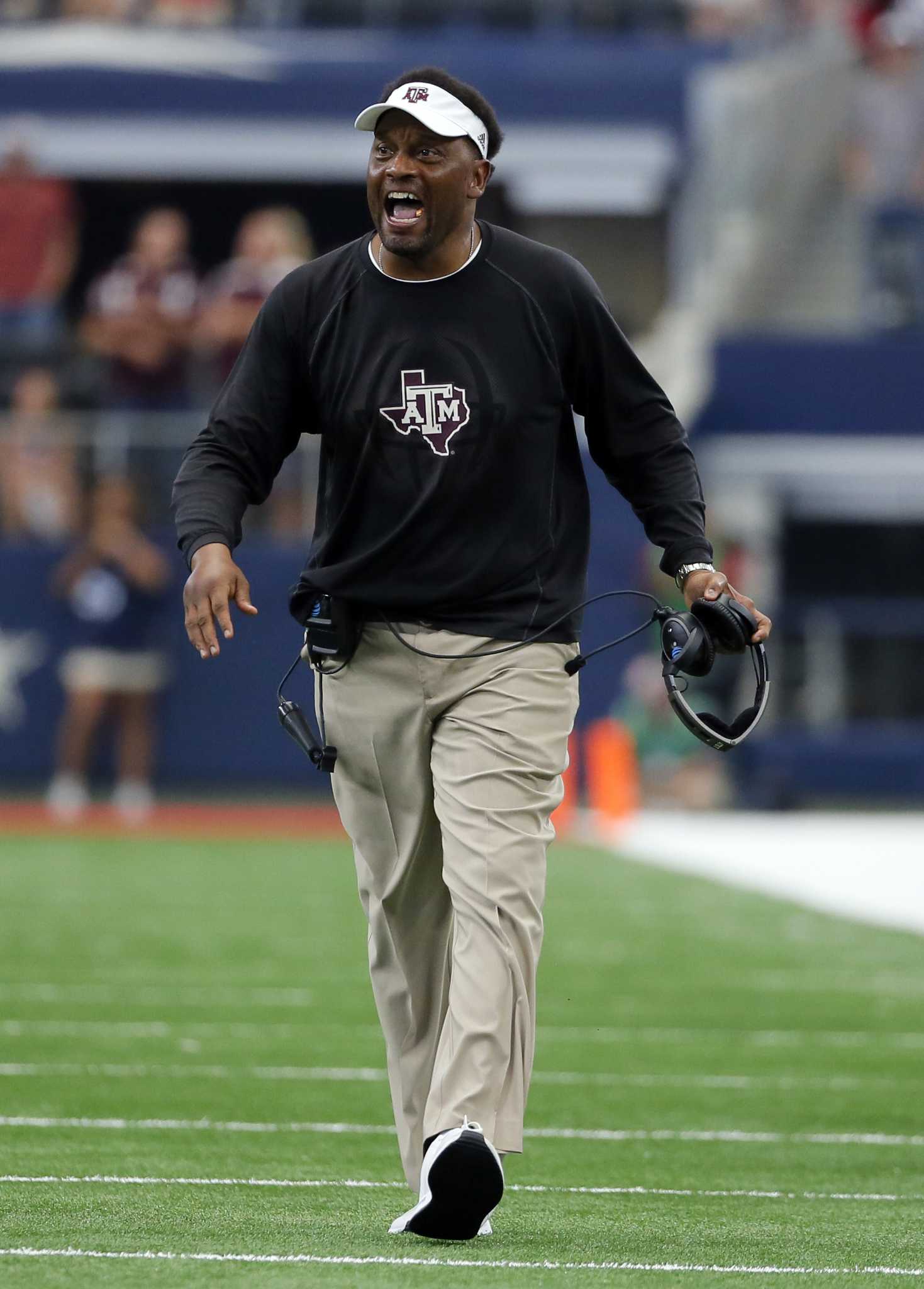 Kevin Sumlin, Aggies stay calm against Arkansas