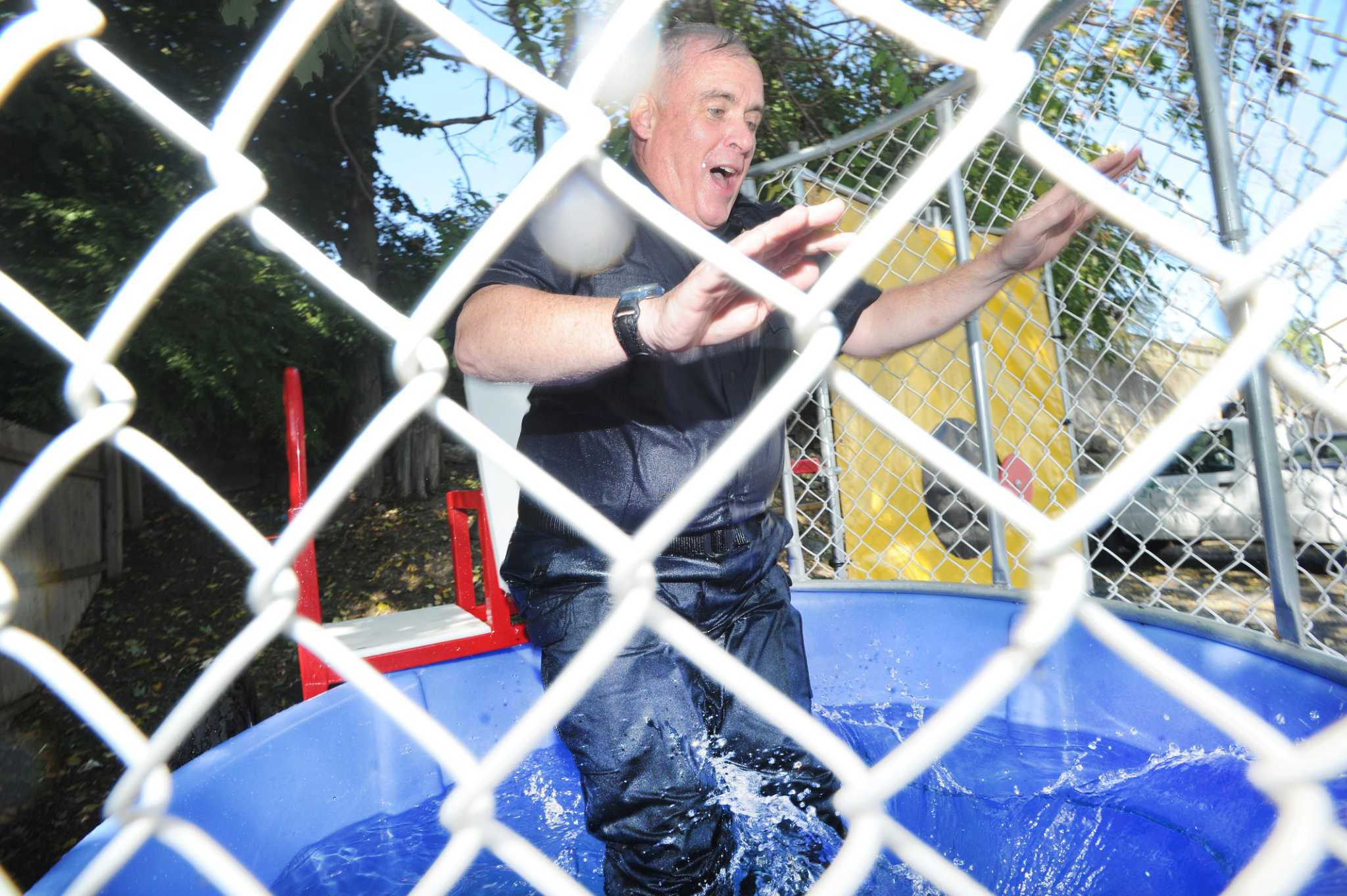 “Thank a Cop” event gets police chief dunked in Cos Cob