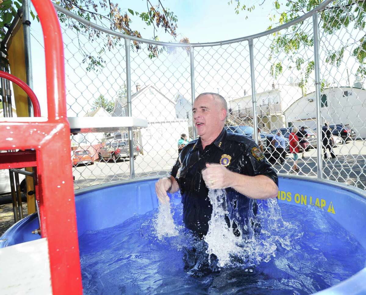 “Thank a Cop” event gets police chief dunked in Cos Cob