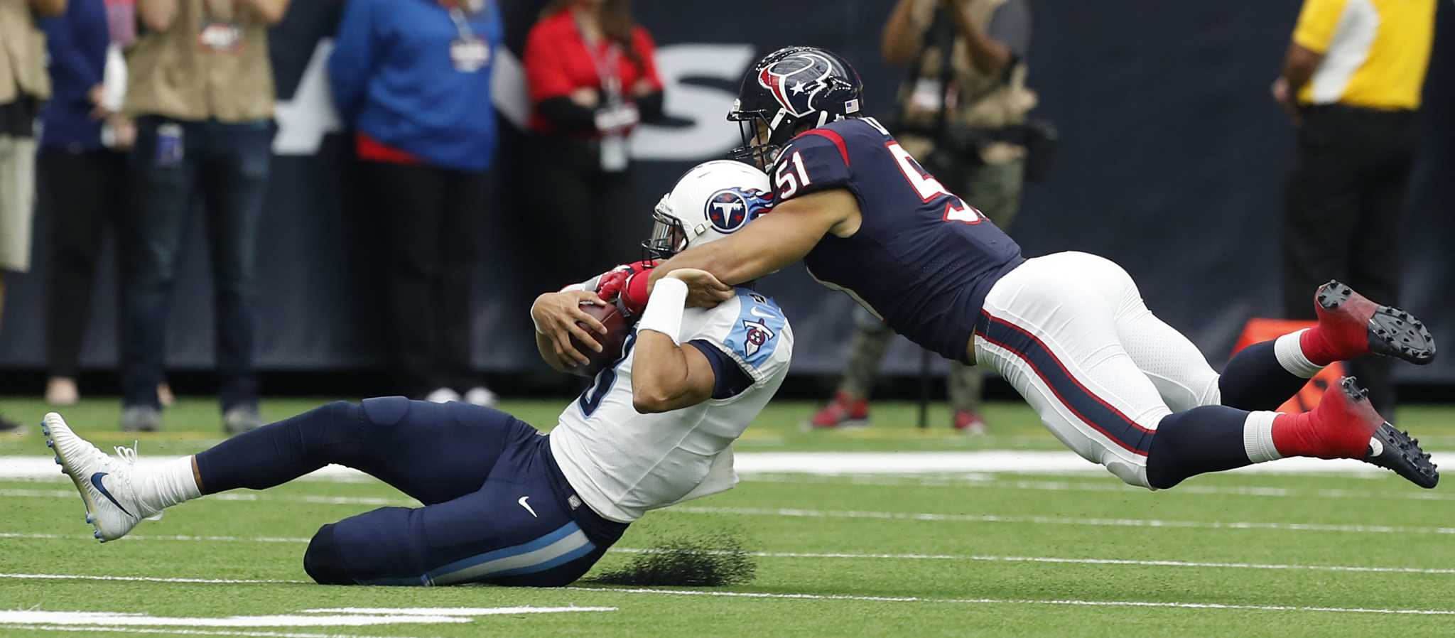 Texans' Dylan Cole relieved hamstring injury wasn't more severe